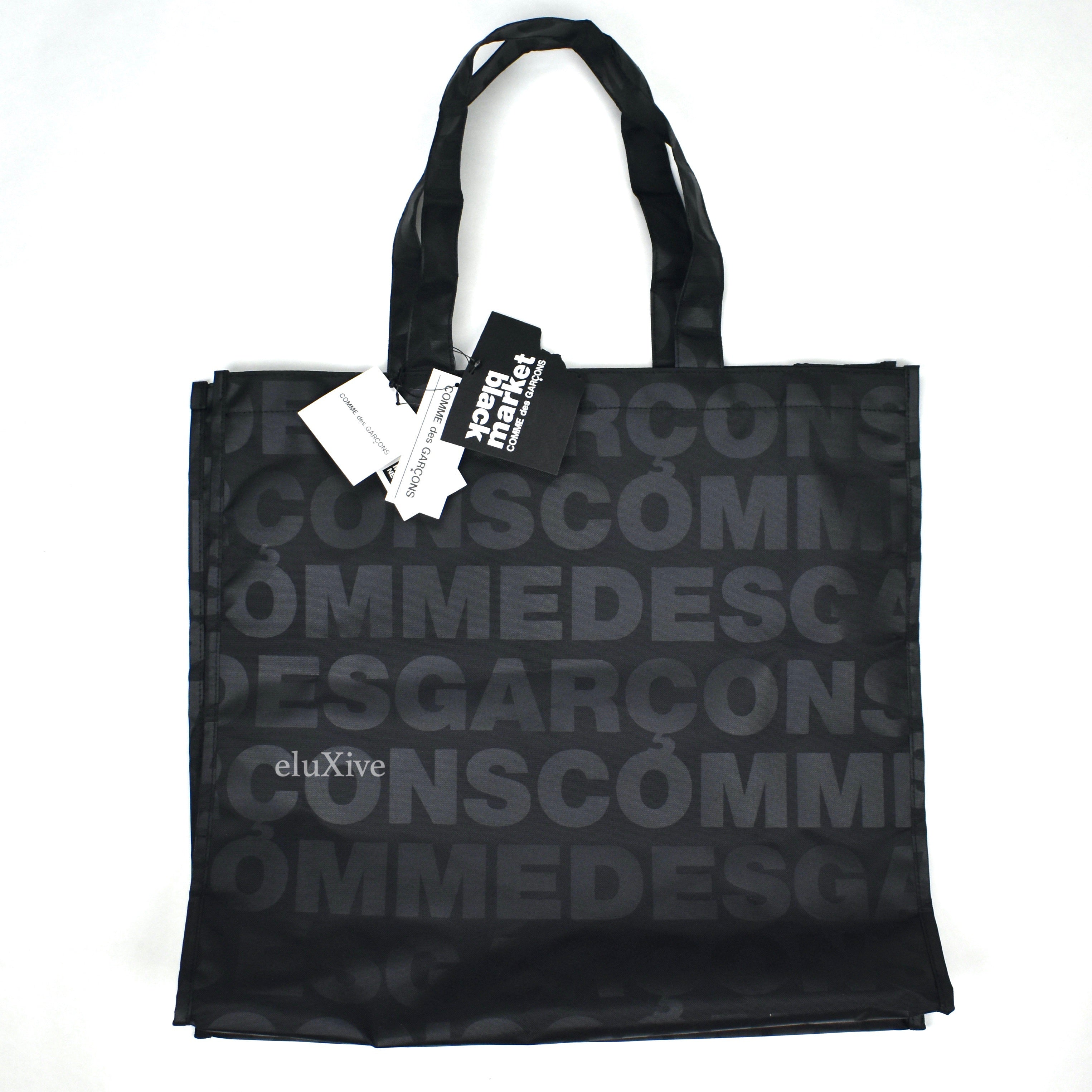 Comme Des Garcons - CDG Black Market NYFW 2022 Logo Print Tote Bag ...