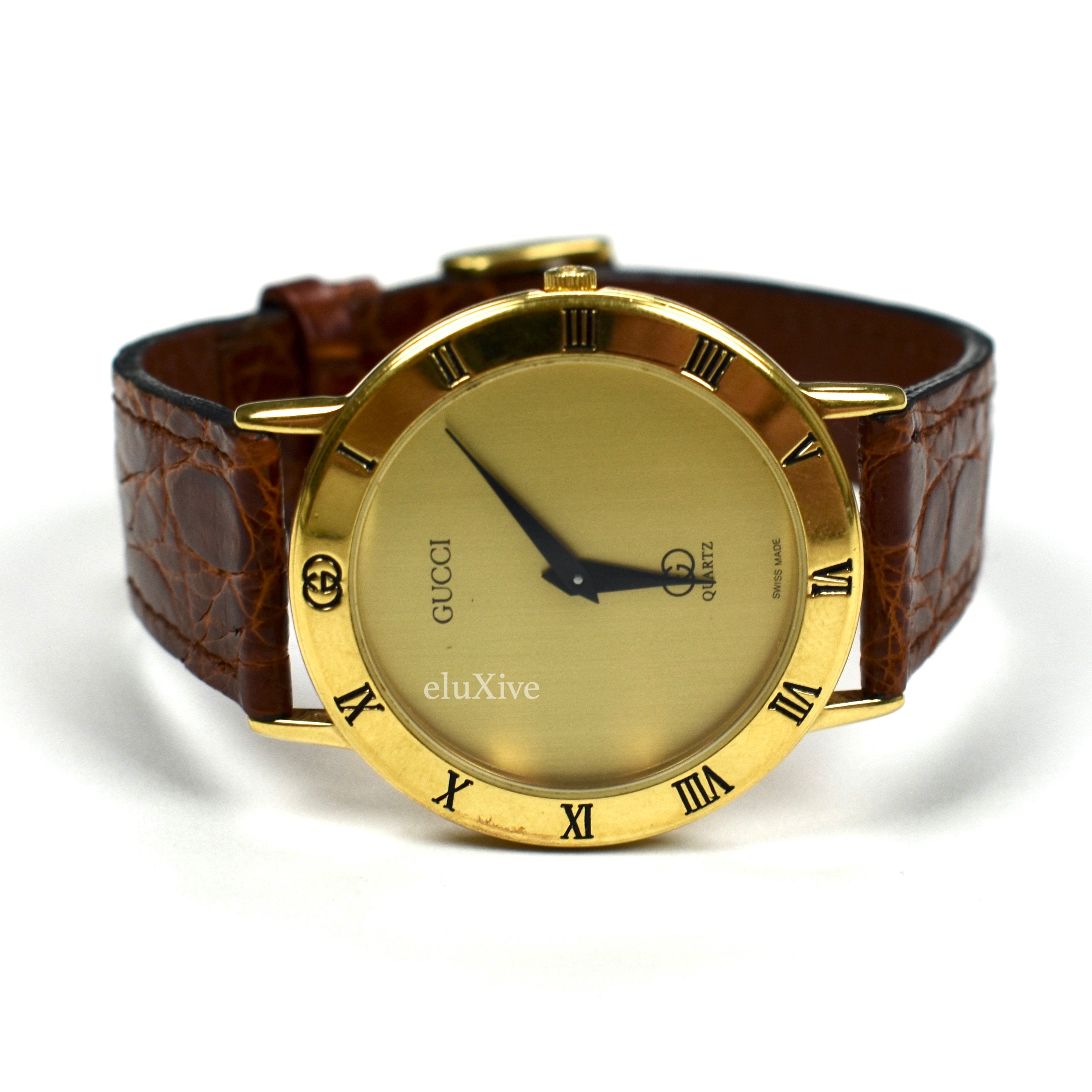 Gucci - 3000M Gold Champagne Dial Watch – eluXive