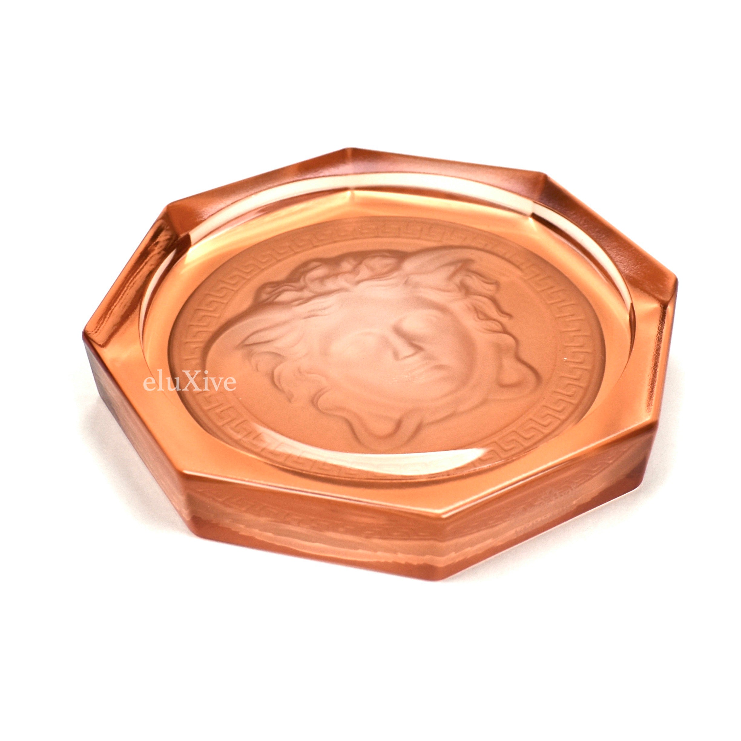 Versace - Peach Crystal Medusa Coaster / Ashtray – eluXive