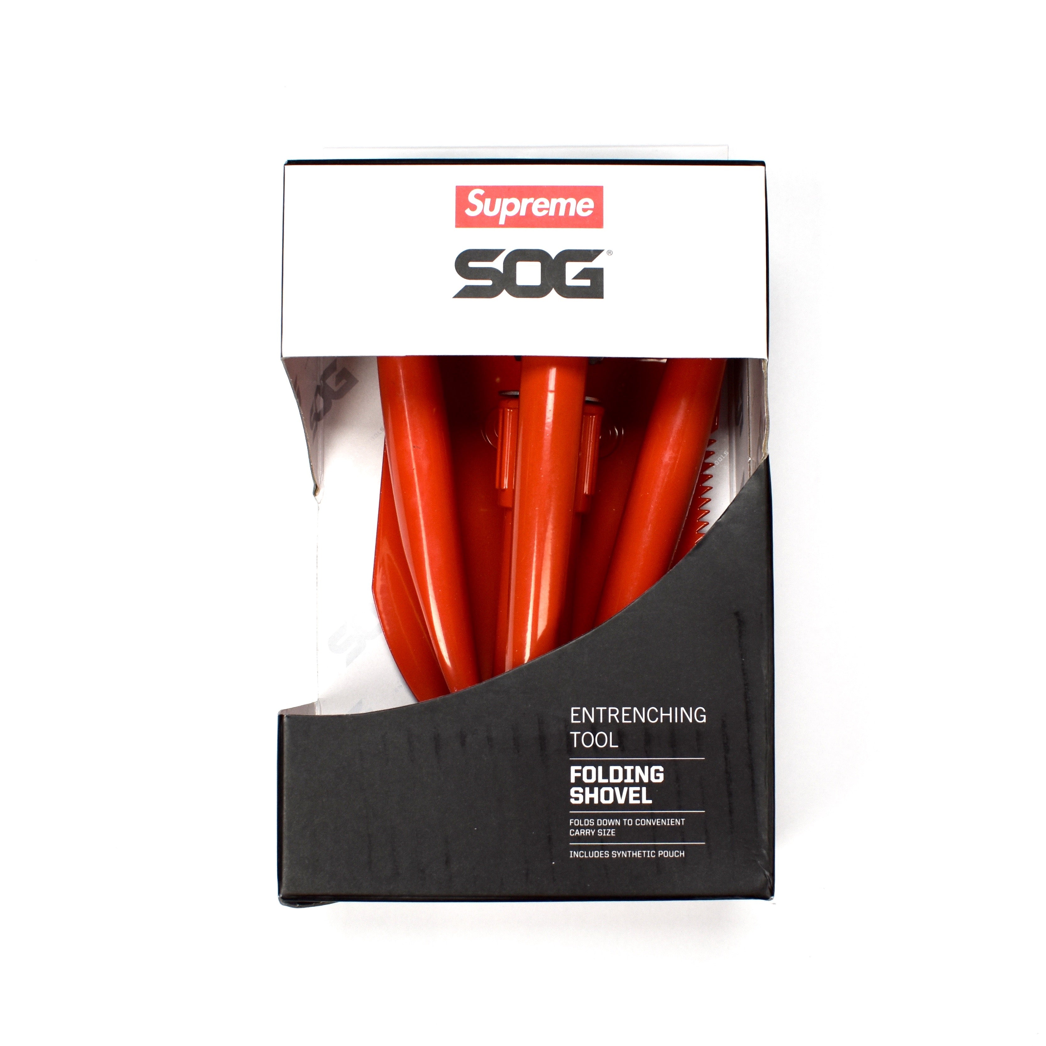 Supreme x SOG - Red Box Logo Collapsible Camping Shovel – eluXive